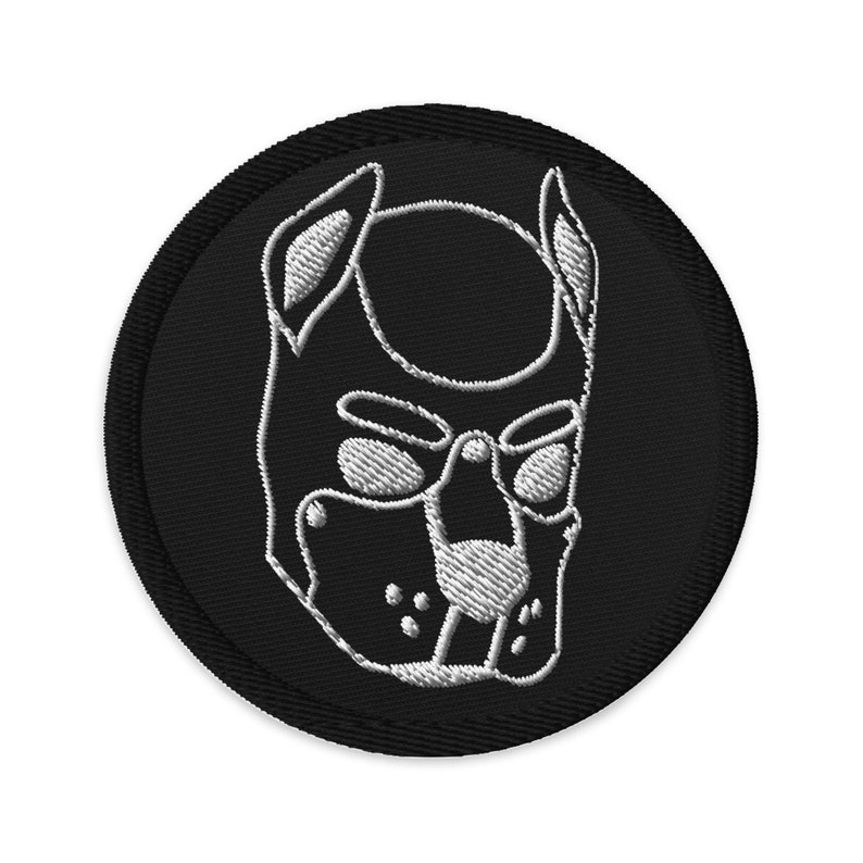Pup Hood Embroidered Patch Black Border - Etsy
