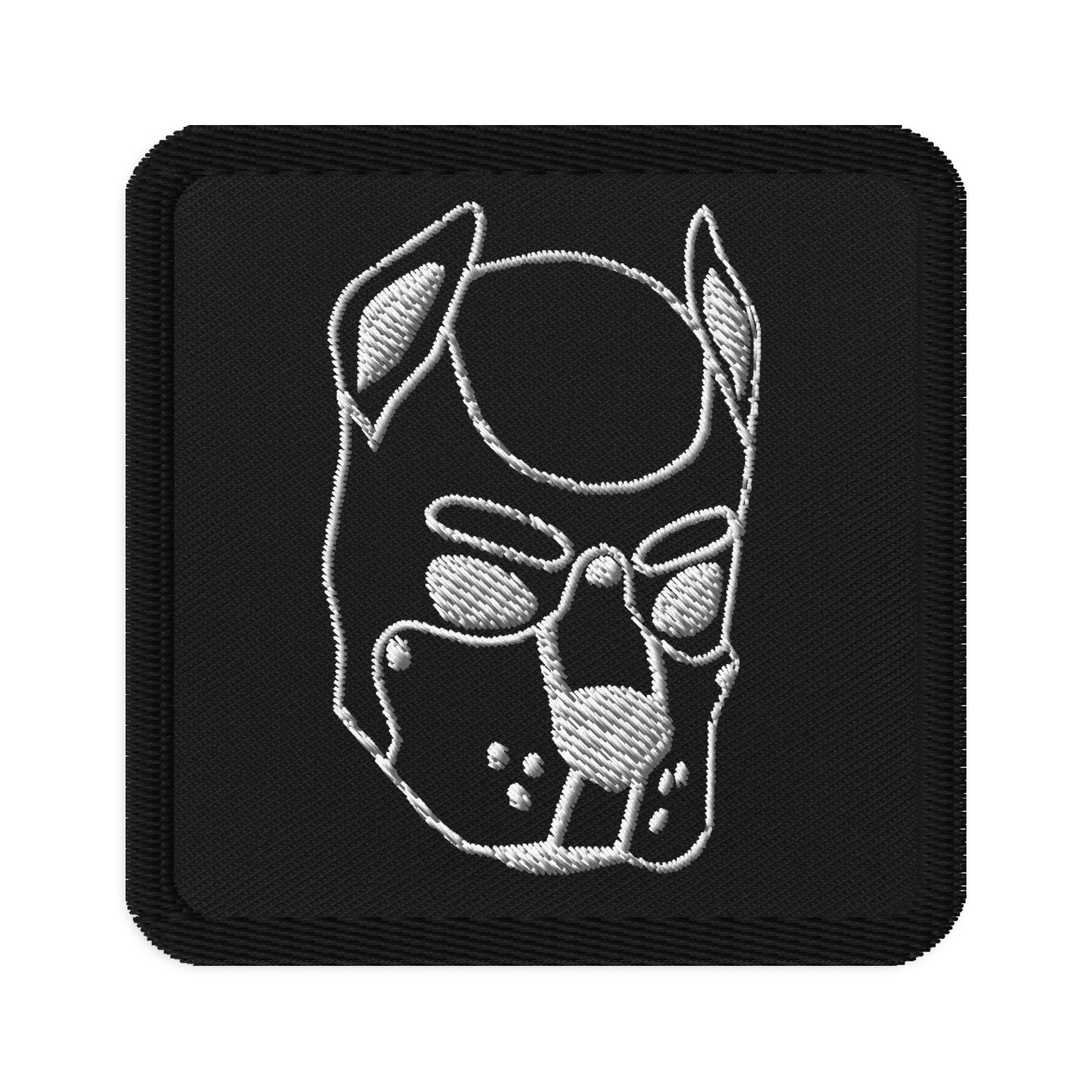 Pup Hood Embroidered Patch Black Border - Etsy