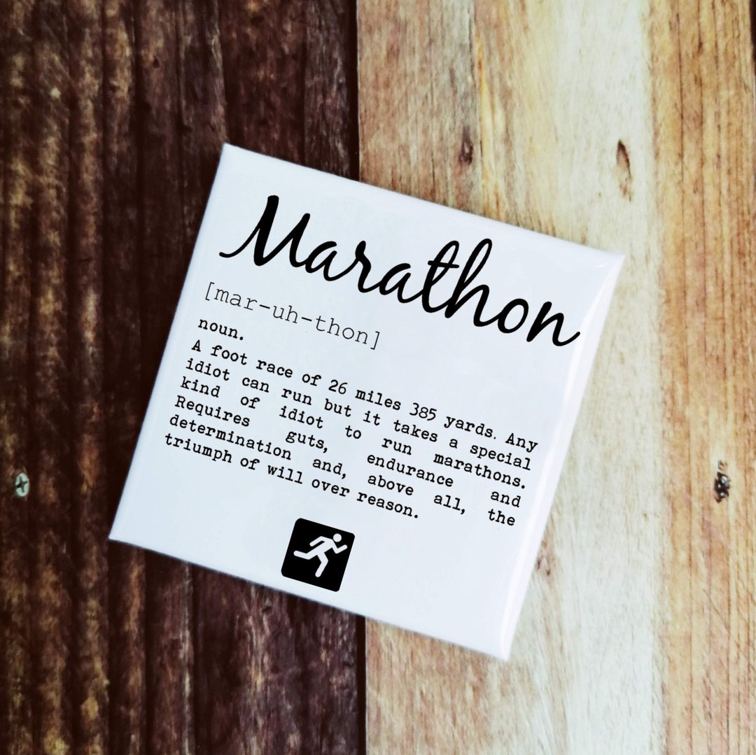 Running Gift - Magnet, Marathon Definition - Funny Running Gift, Gift ...