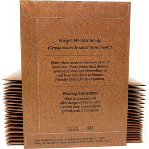 Tree of Life Seed Packets-funeral Favors for Guests-bulk Set of 20-hand ...