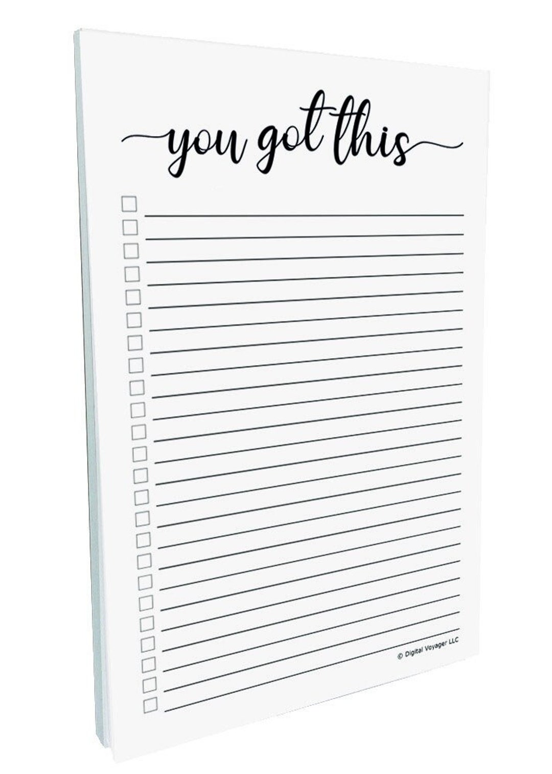 You Got This -fancy to Do List Tear off Notepad, Daily Note Memo Pad ...