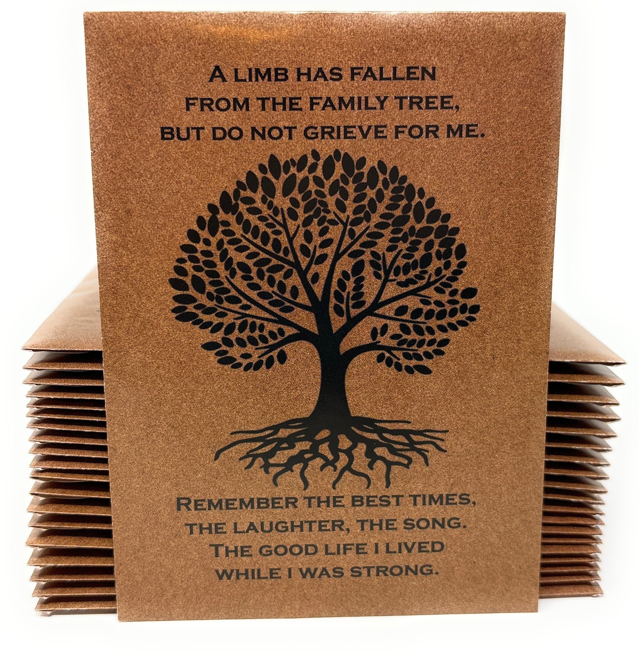 Tree of Life Seed Packets-funeral Favors for Guests-bulk Set of 20-hand ...