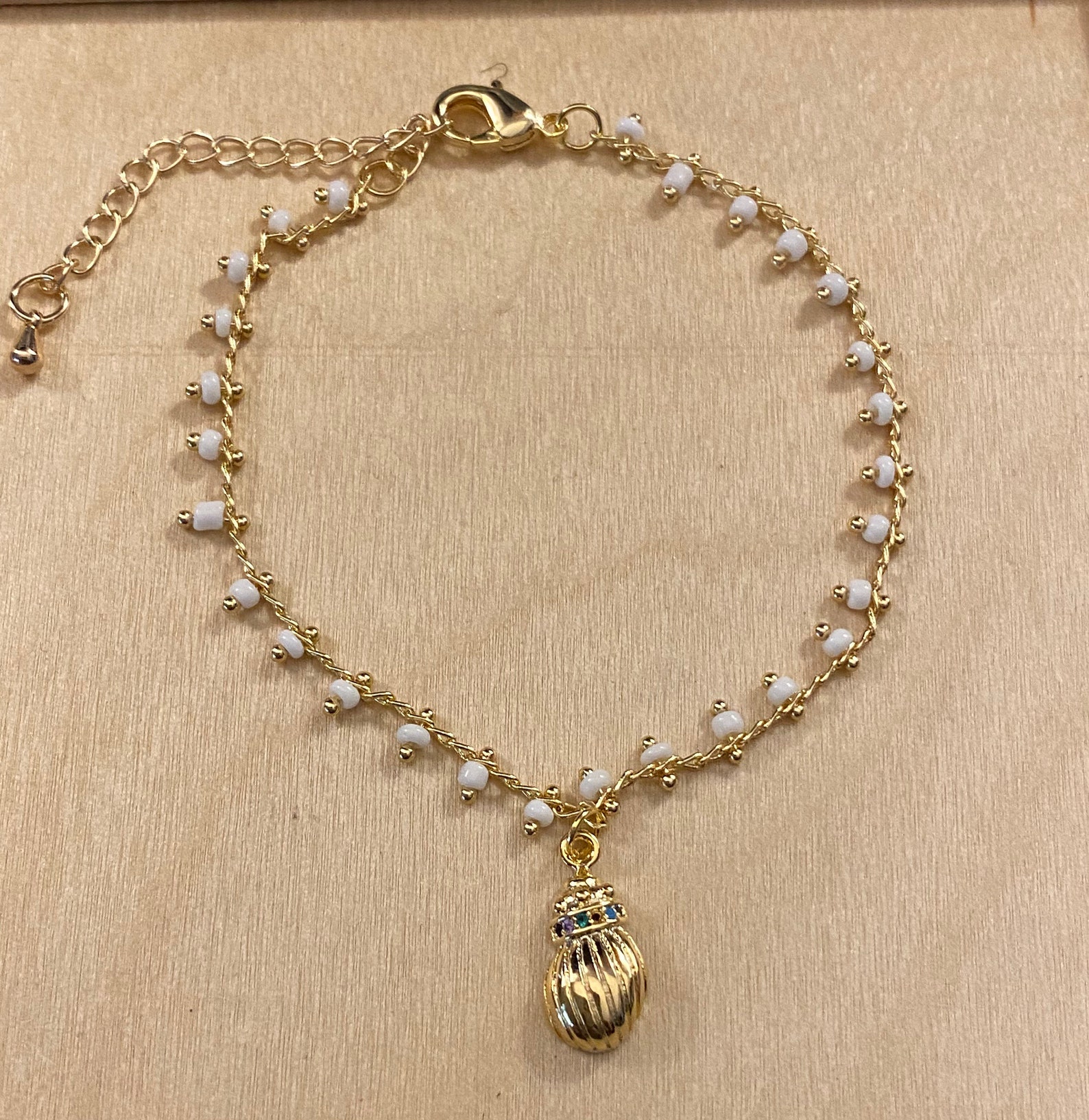 Seashell Charm Bracelet - Etsy