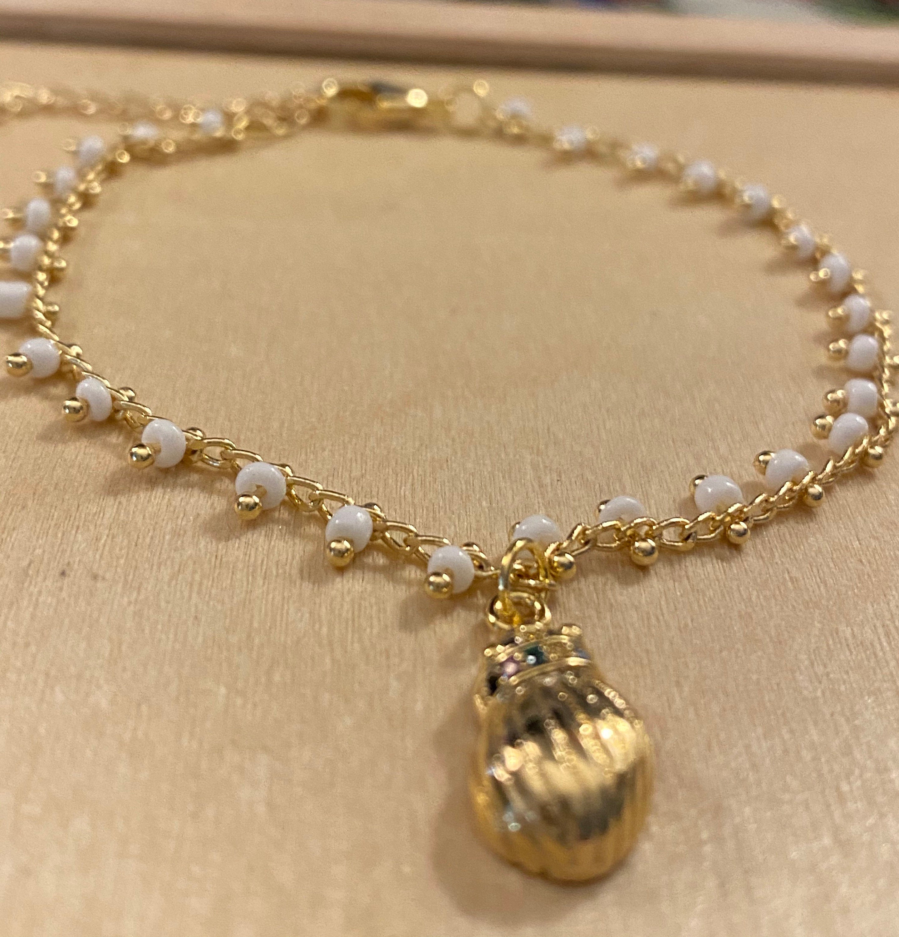 Seashell Charm Bracelet - Etsy