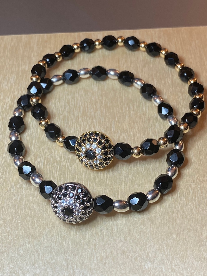 Evil Eye Azabache Bracelet - Adult/available in GOLD or SILVER - Etsy