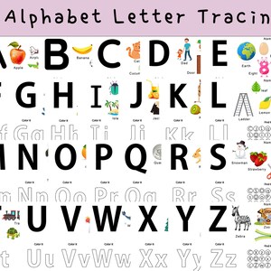 26 Printable Flashcards, ABC Capital Letters Full Alphabet, Individual ...