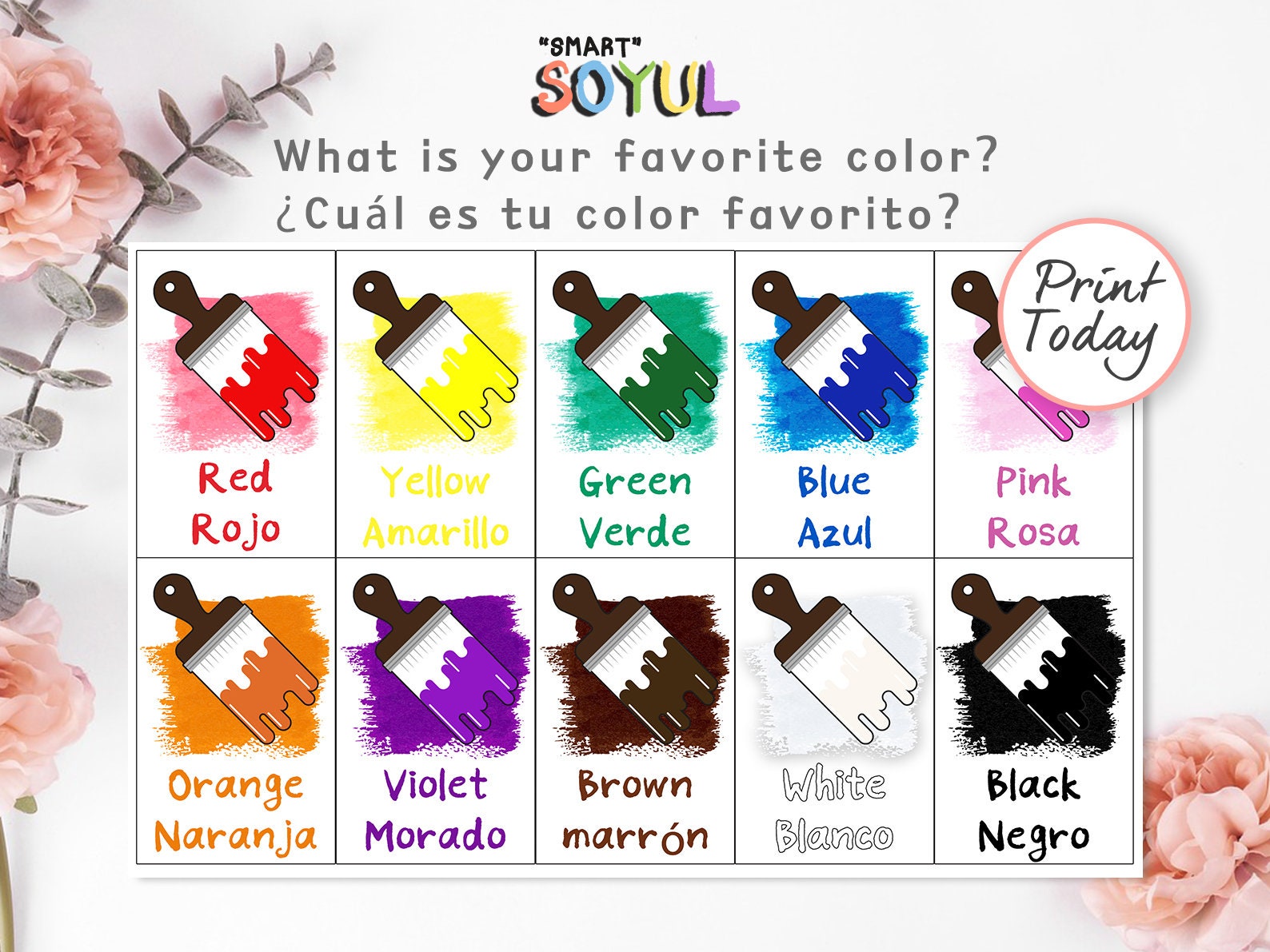 Color Flash Cards, Colour Flash Cards,spanish, English ,kids Cards ...