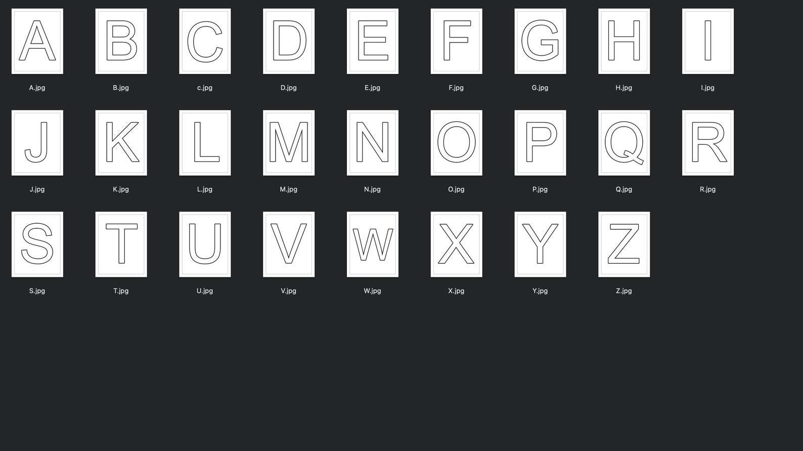 26 Printable Flashcards, ABC Capital Letters Full Alphabet, Individual ...