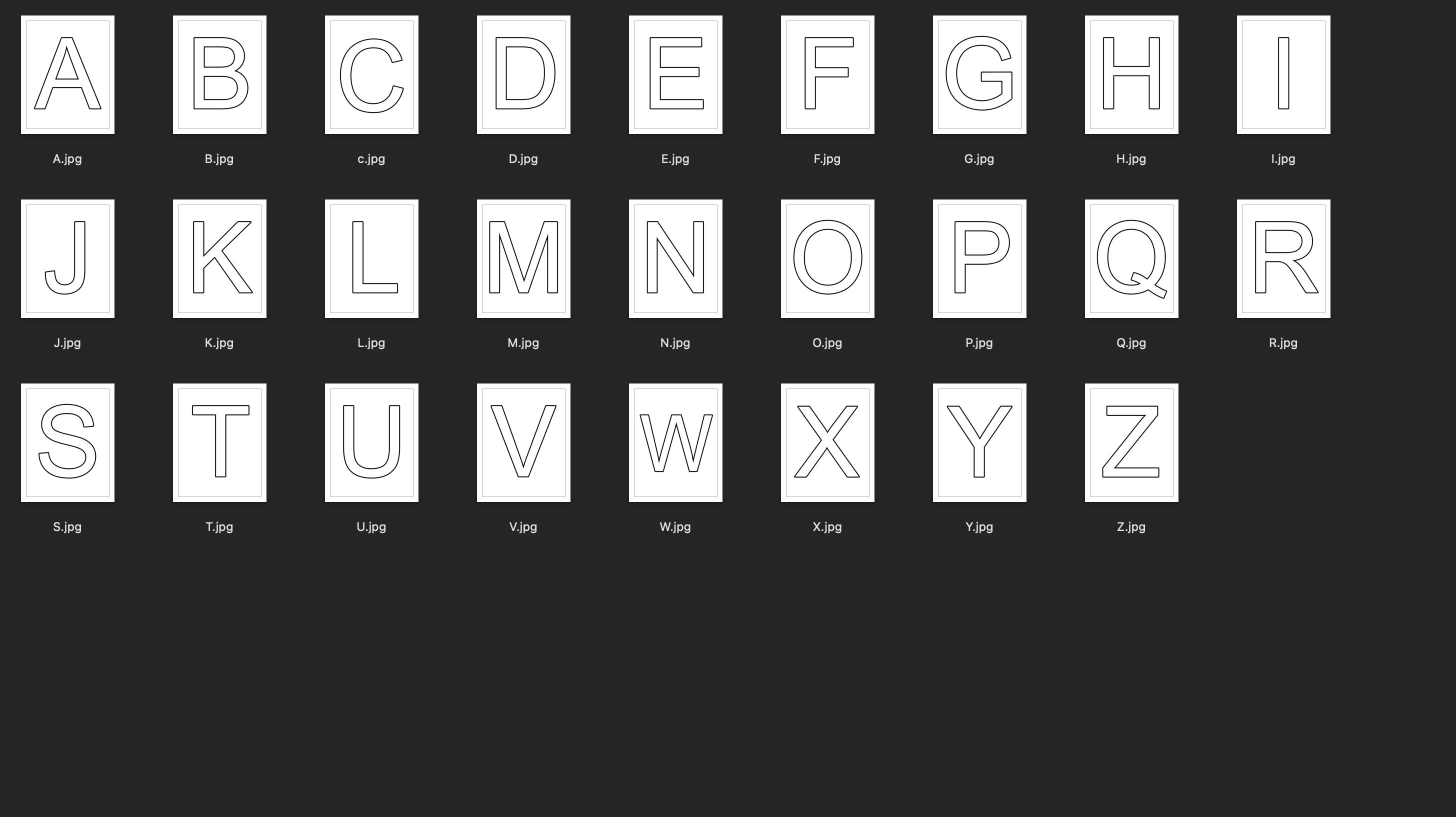 26 Printable Flashcards, ABC Capital Letters Full Alphabet, Individual ...