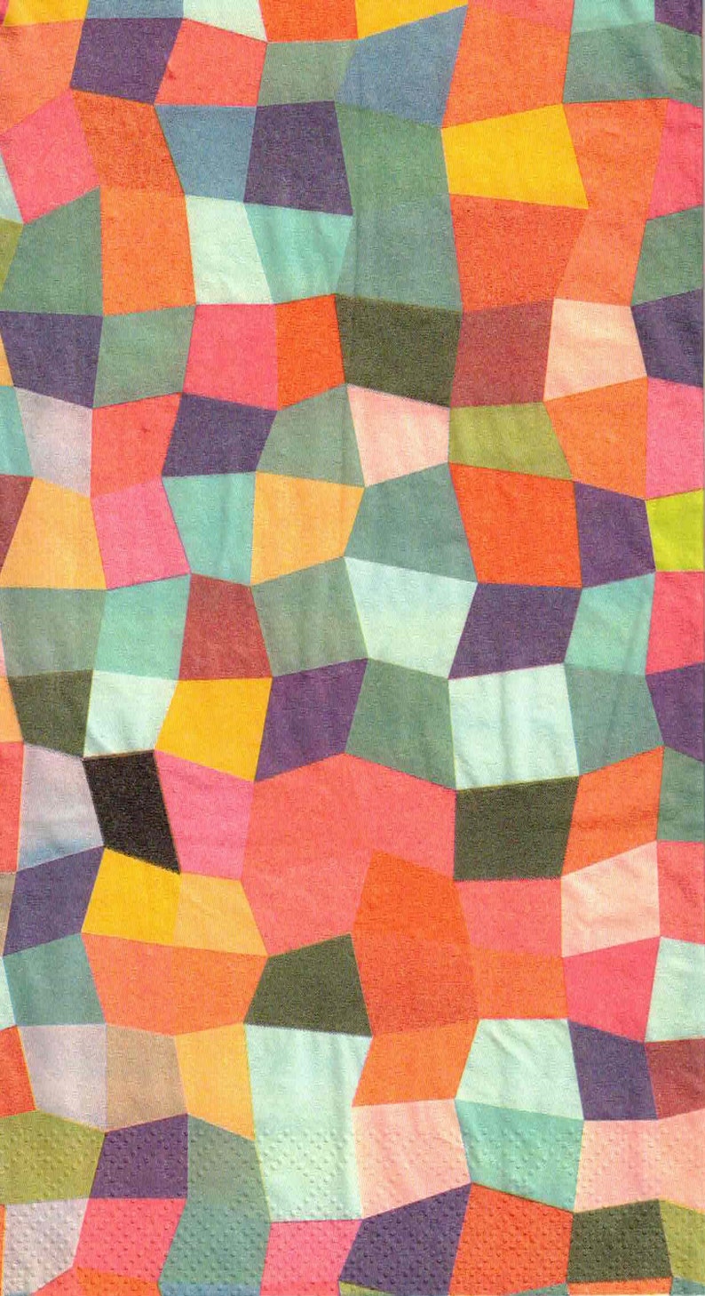 Colorful Geometric Pattern Paper Napkins: Inspire Your Decoupage Oyster ...