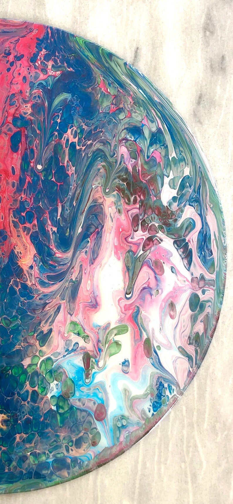 ELEMENTAL EARTH Custom Acrylic Paint Pour Psychedelic Record - Etsy