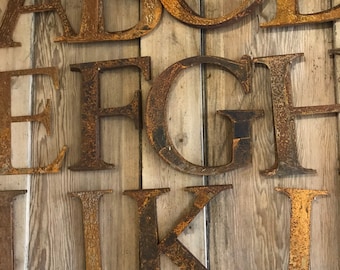 Flat Metal Rusty Letter B / Metal / Letter / Rusty Letters / - Etsy UK