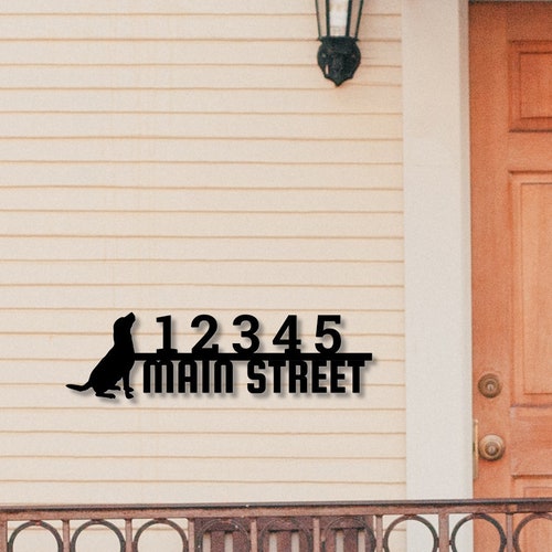 Cat House Number Metal Sign Address Sign Custom Sign - Etsy