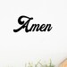 Amen Cursive Metal Wall Sign Christian Wall Art Spiritual Wall Decor ...
