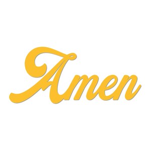 Amen Cursive Metal Wall Sign Christian Wall Art Spiritual Wall Decor ...