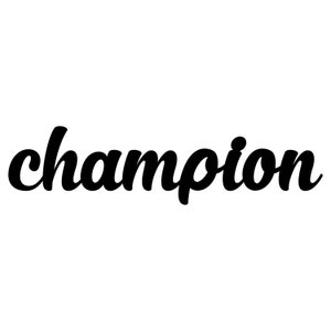 Champion Metal Word Sign Cursive Home Decor Sign Inspiring Wall Art ...