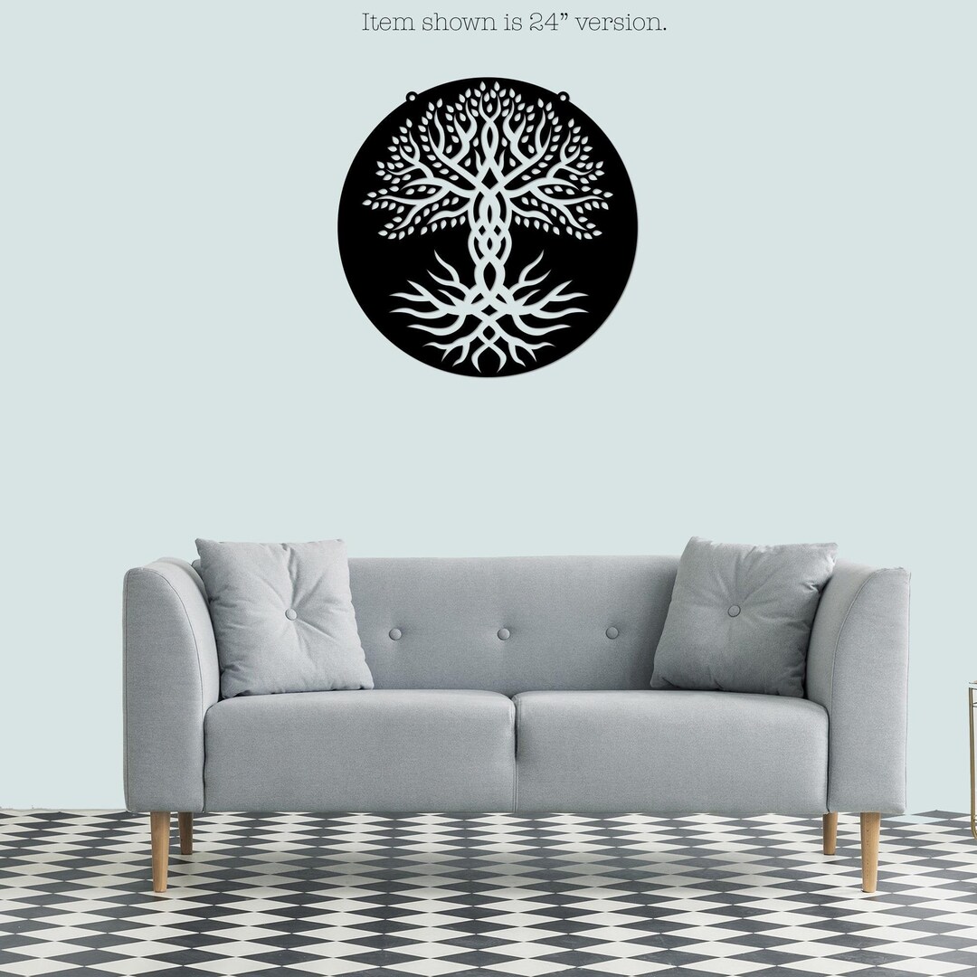 Tree of Life Metal Wall Sign Decorative Home Decor Wall Hanging Accent ...