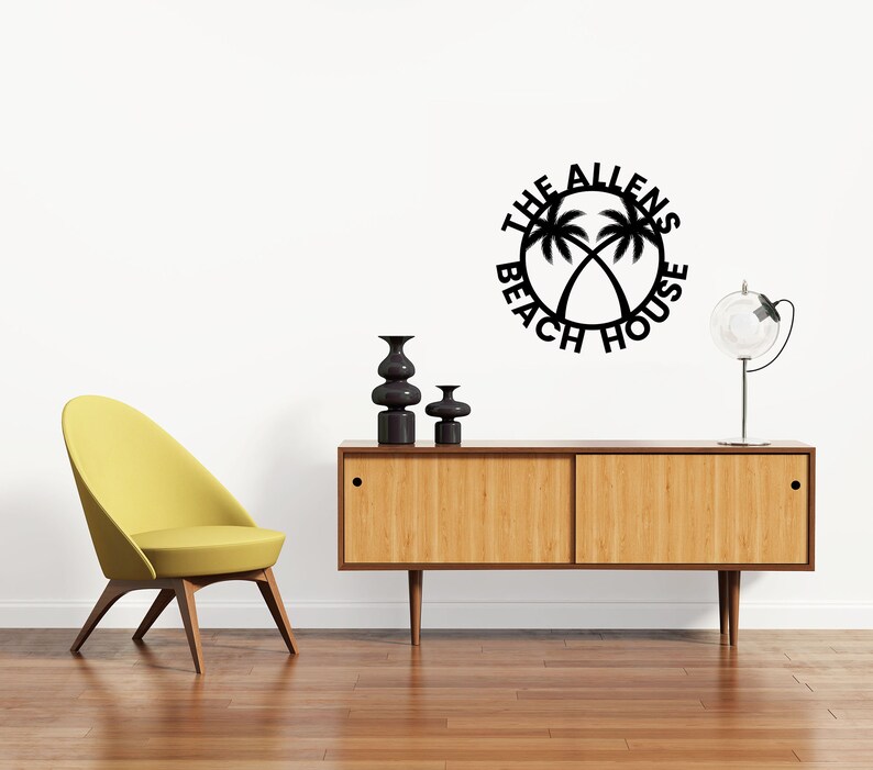 Beach House Personalized Metal Sign Customized With Name and - Etsy