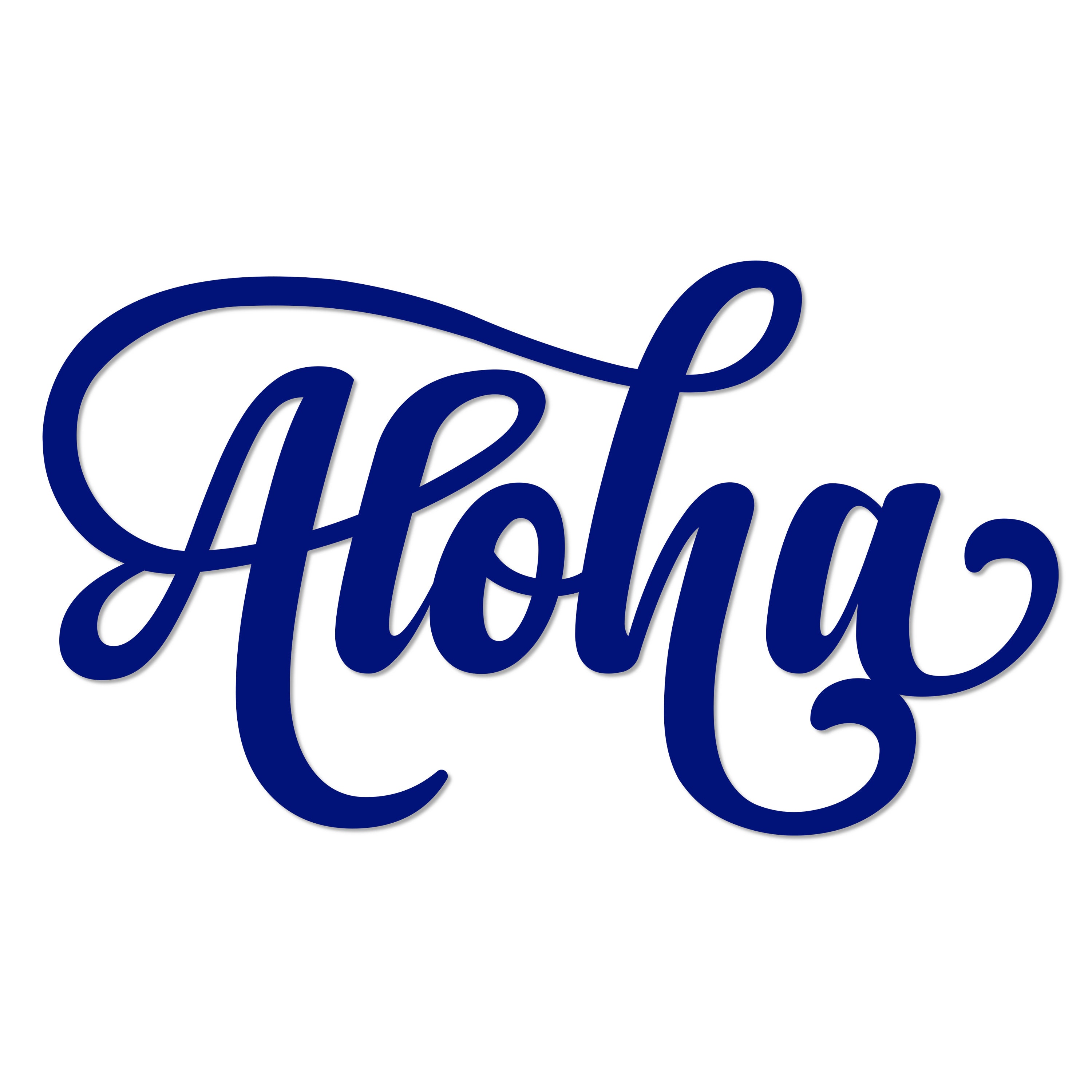 Aloha Cursive Metal Word Sign Welcome Word Wall Art Metal - Etsy Canada