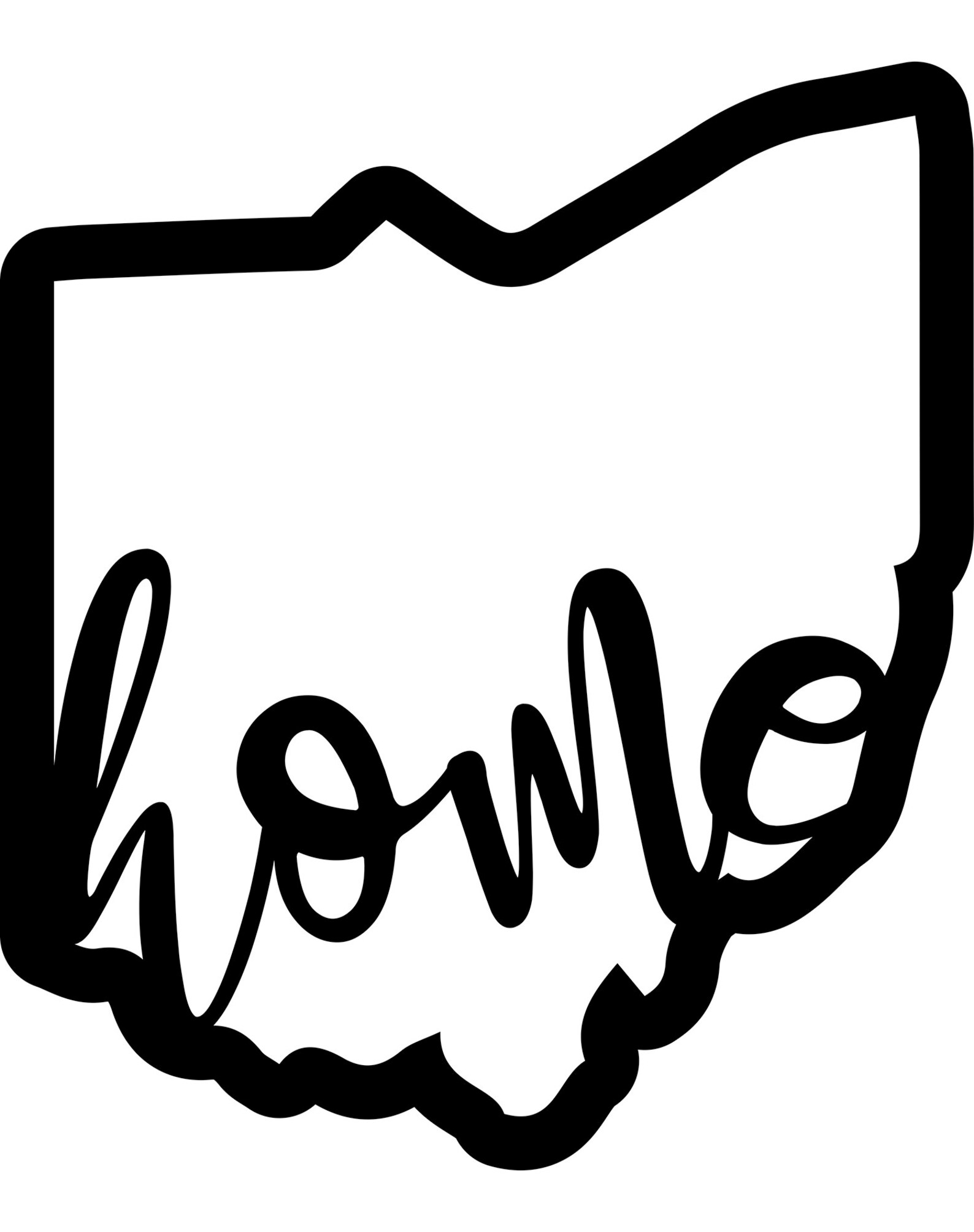 Ohio Home State Silhouette Solid Steel Home Decor Decorative | Etsy