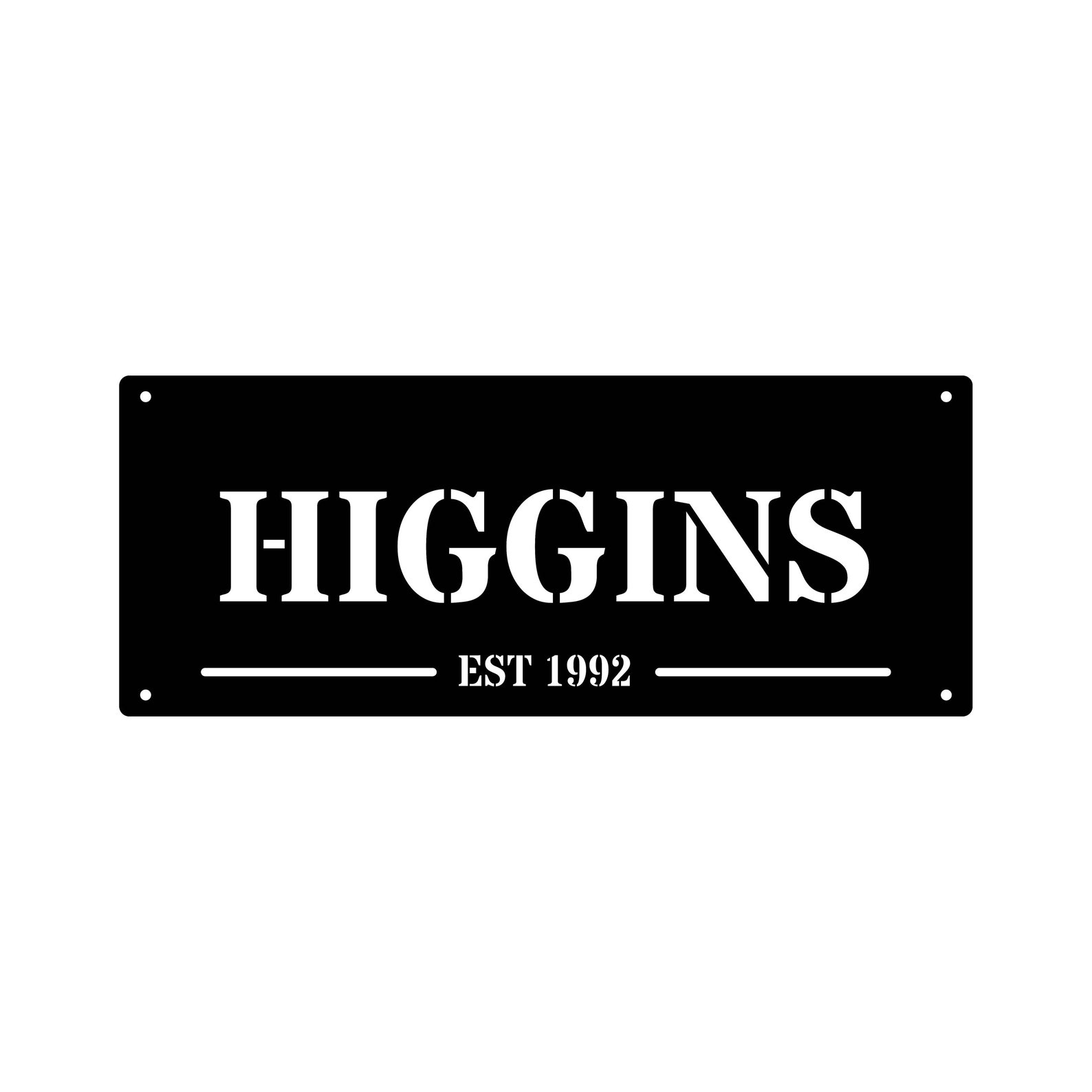 Rectangular Personalized Wall Sign With Family Name & Est. - Etsy