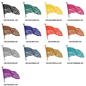 Waving American Flag Metal Wall Sign Patriotic Metal Wall Art Made in ...