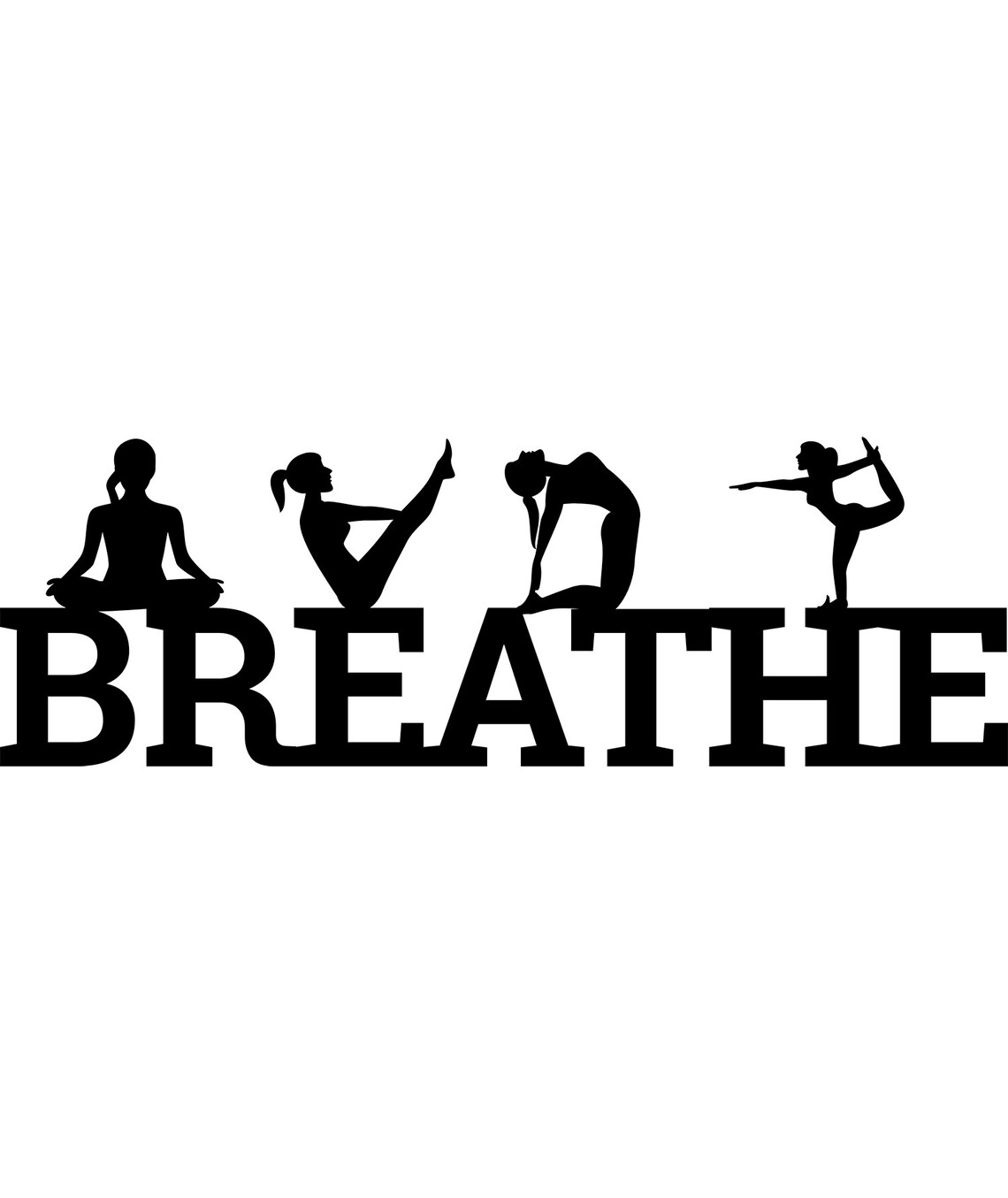 Breathe Yoga Poses Sign Yoga Studio Metal Sign Yoga Room | Etsy
