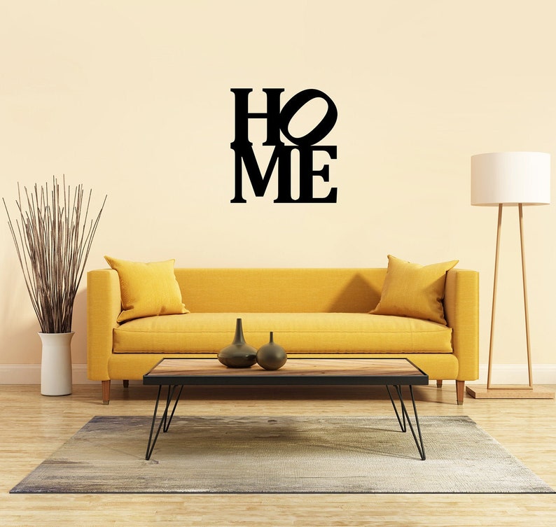 Stacked Home Sign Metal Home Sign With Stacked Letters - Etsy