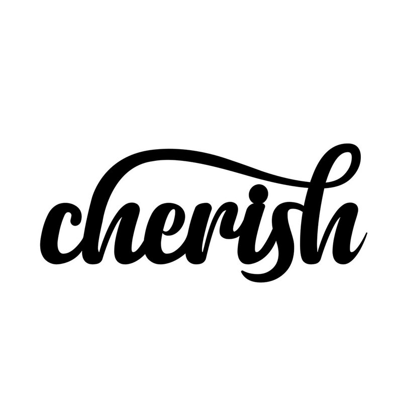 Cherish Script Metal Word Sign Rustic Metal Sign Cursive - Etsy