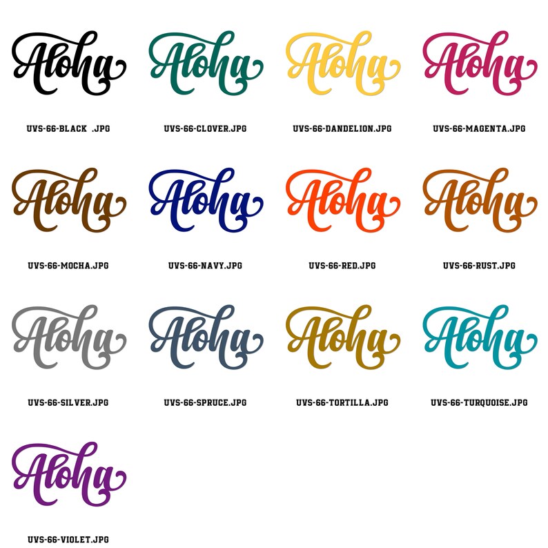 Aloha Cursive Metal Word Sign Welcome Word Wall Art Metal - Etsy