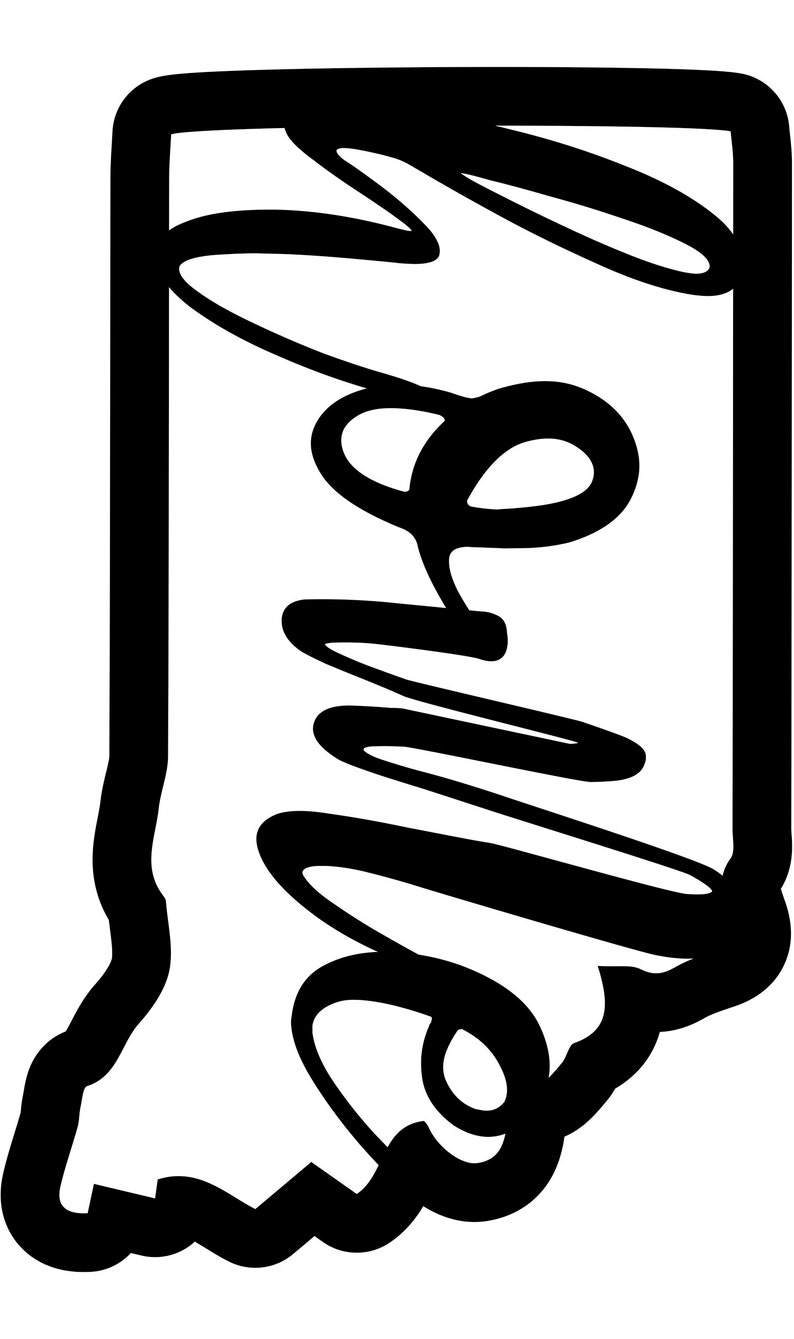 Indiana Home State Silhouette Solid Steel Home Decor - Etsy