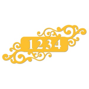 Scroll Metal House Numbers Address Plaque Custom Metal Address ...