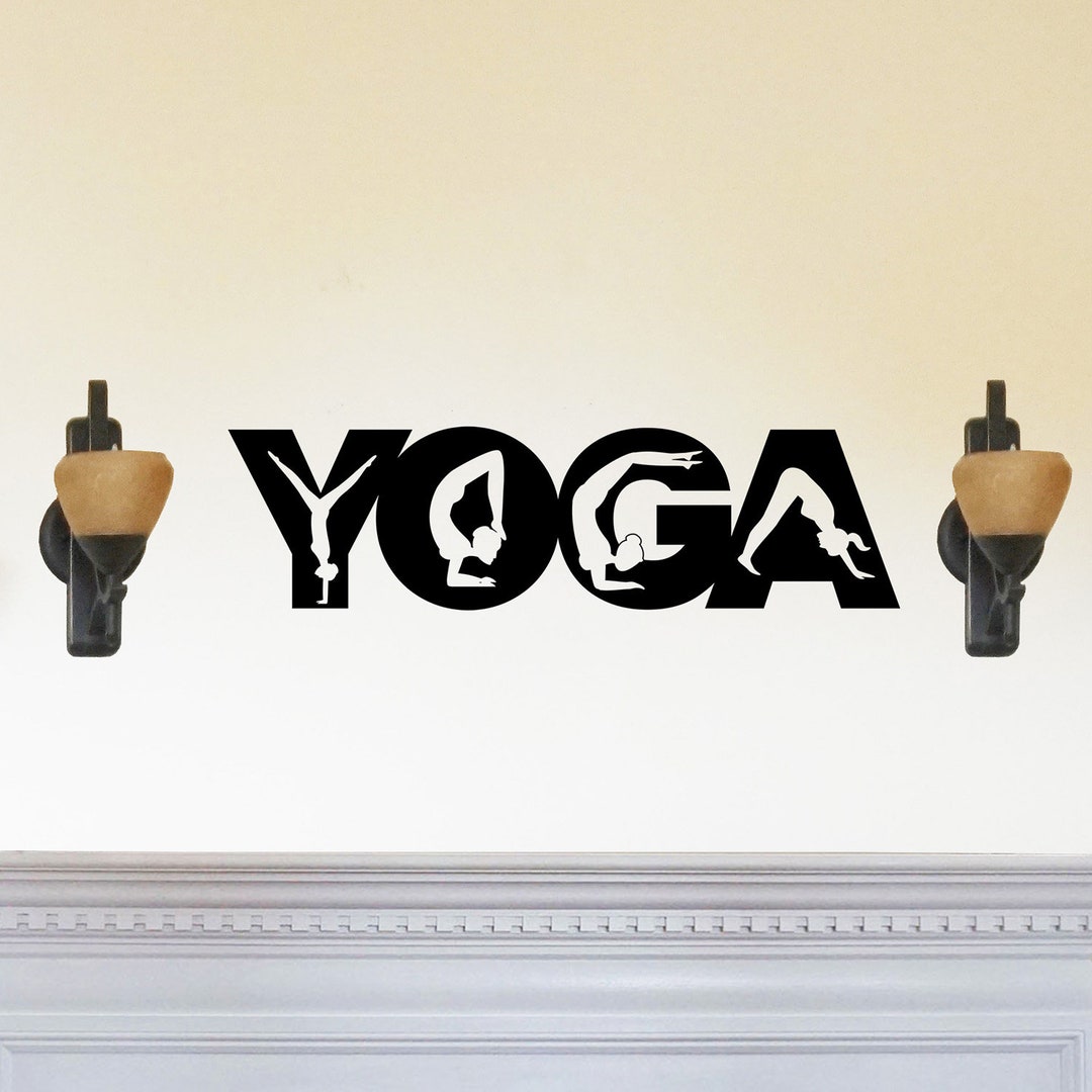 Yoga Metal Wall Sign, Yoga Wall Art, Breathe Wall Art, Yoga Poses Metal ...