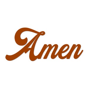 Amen Cursive Metal Wall Sign Christian Wall Art Spiritual Wall Decor ...