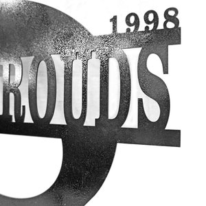 Personalized Monogram Metal Sign With Est Year 3 Colors Custom Split ...