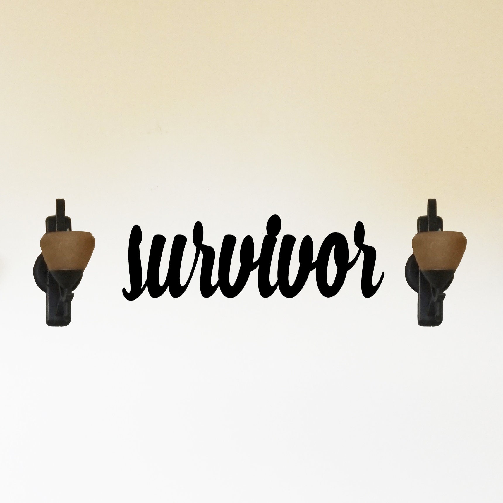Survivor Metal Word Sign 13 Colors Cursive Home Decor Sign - Etsy.de