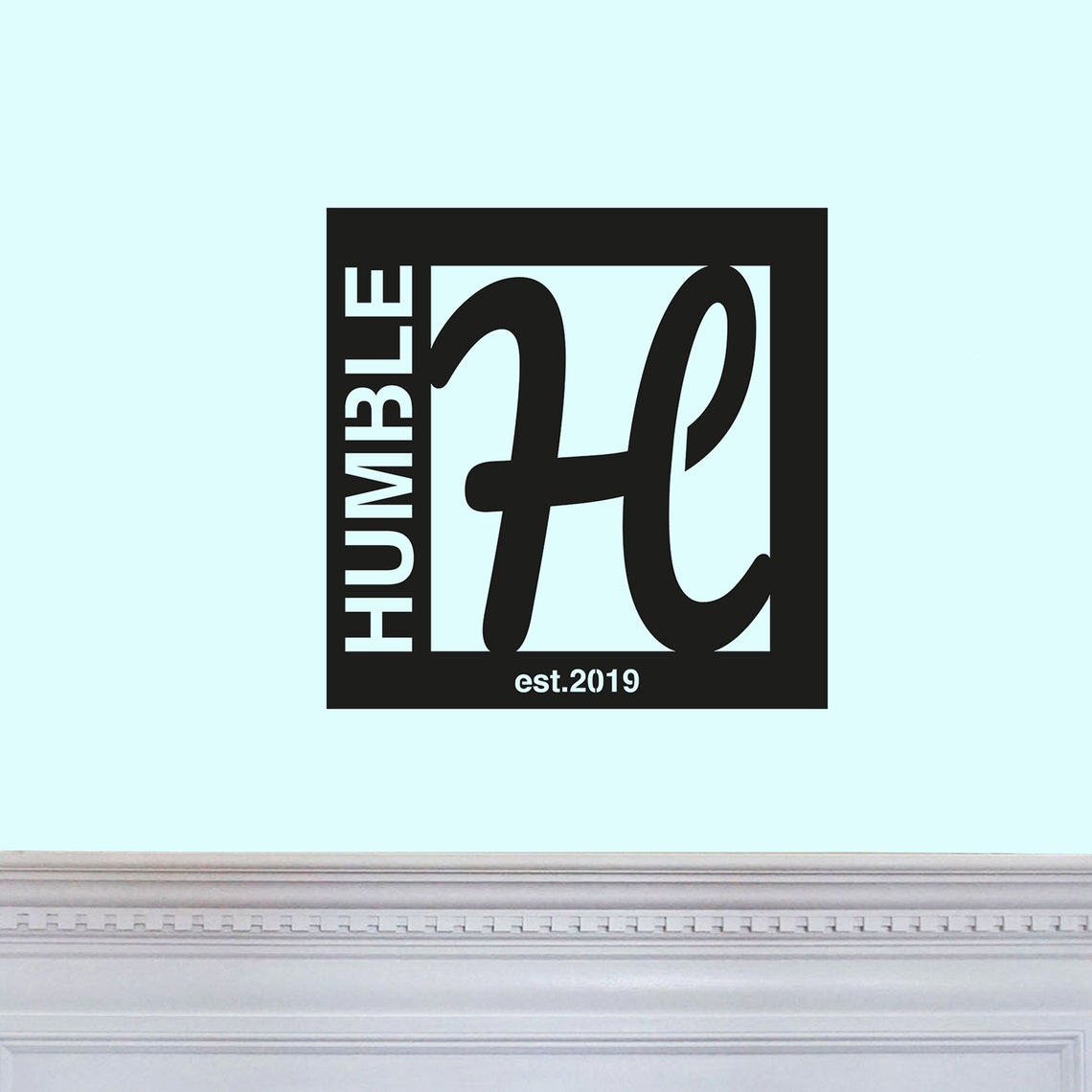 Square Monogram Wedding Sign Personalized Metal Wedding Wall - Etsy