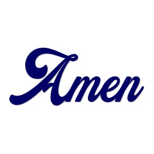 Amen Cursive Metal Wall Sign Christian Wall Art Spiritual Wall Decor ...