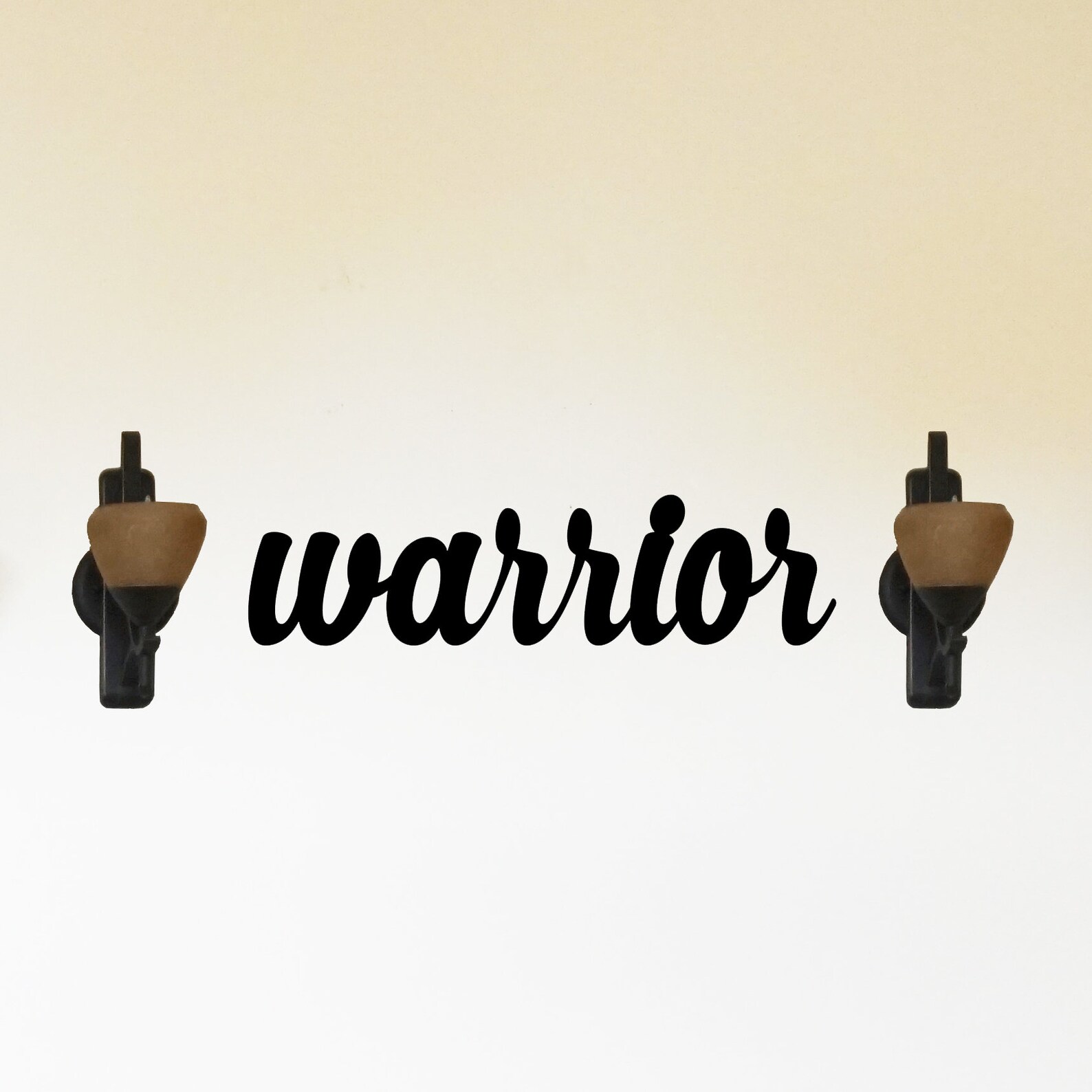 Warrior Metal Word Sign 13 Colors Cursive Home Decor Sign | Etsy