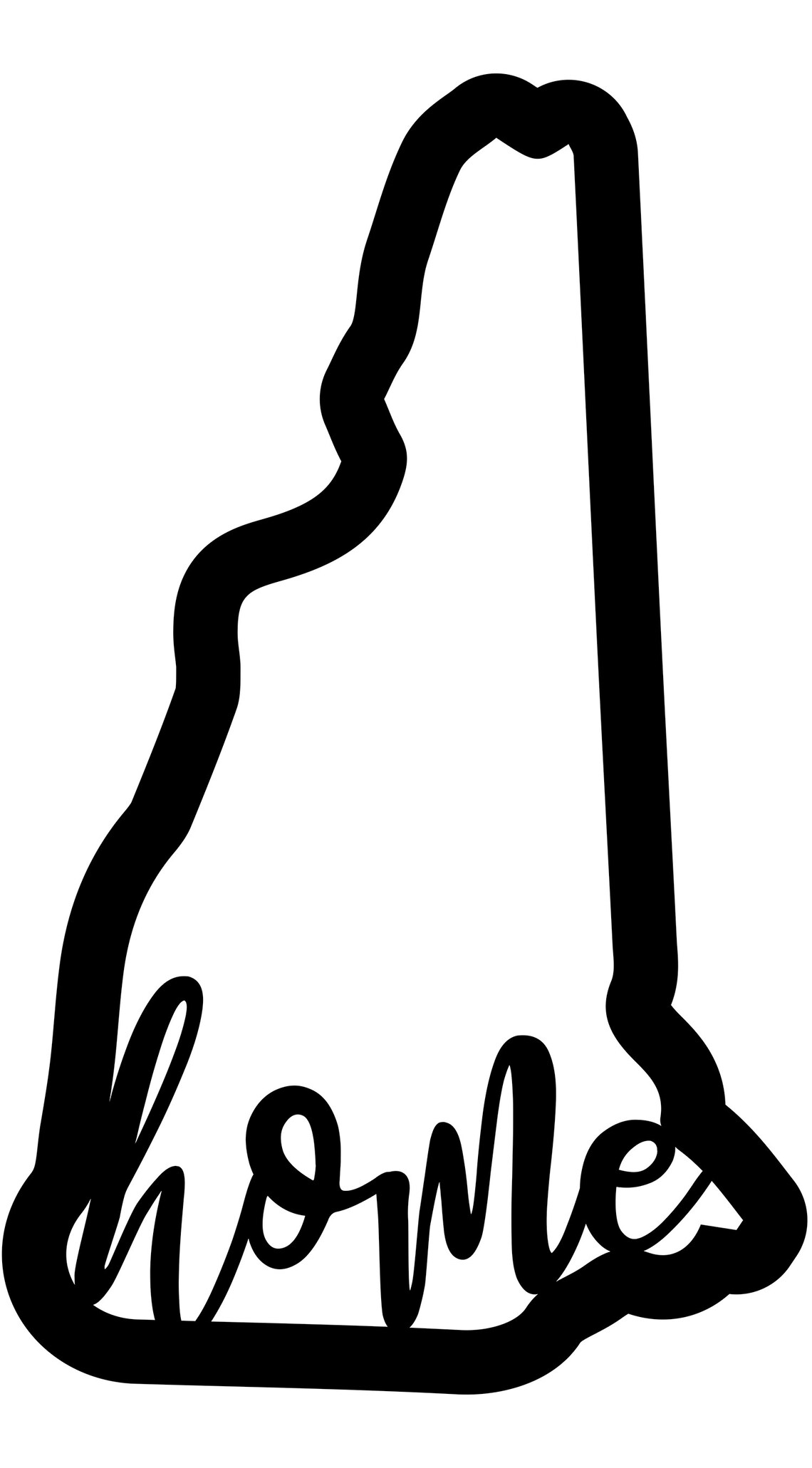 New Hampshire Home State Silhouette Solid Steel Home Decor - Etsy