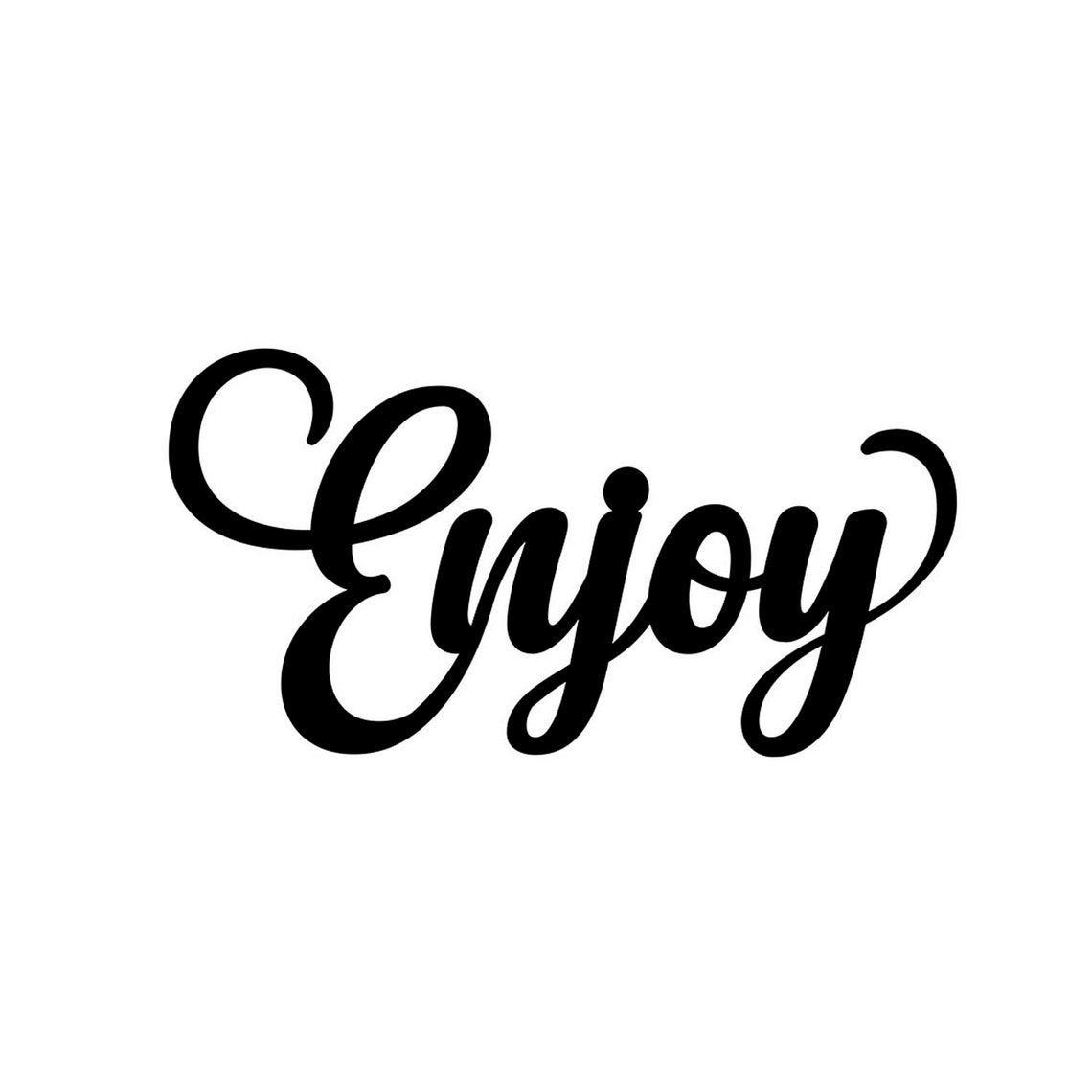 Enjoy Script Metal Word Sign Rustic Metal Sign Cursive - Etsy