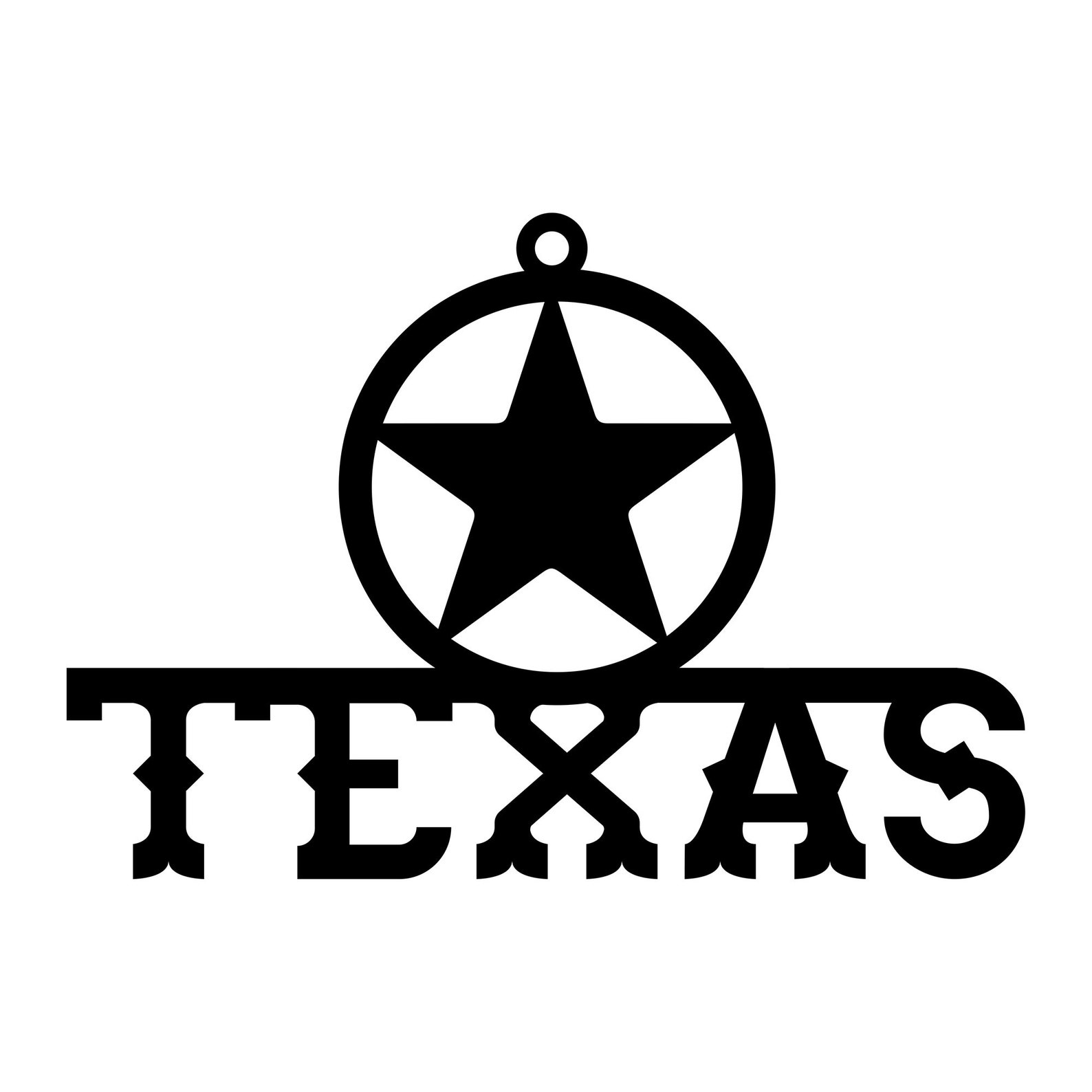 Texas Lone Star Metal Sign Laser Cut Solid Steel Decorative - Etsy