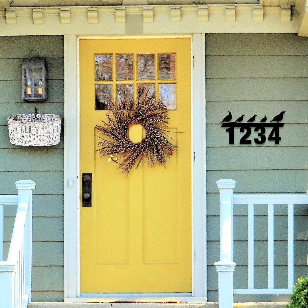 Quail Metal House Number Sign Quail Family Address Plaque Steel House ...