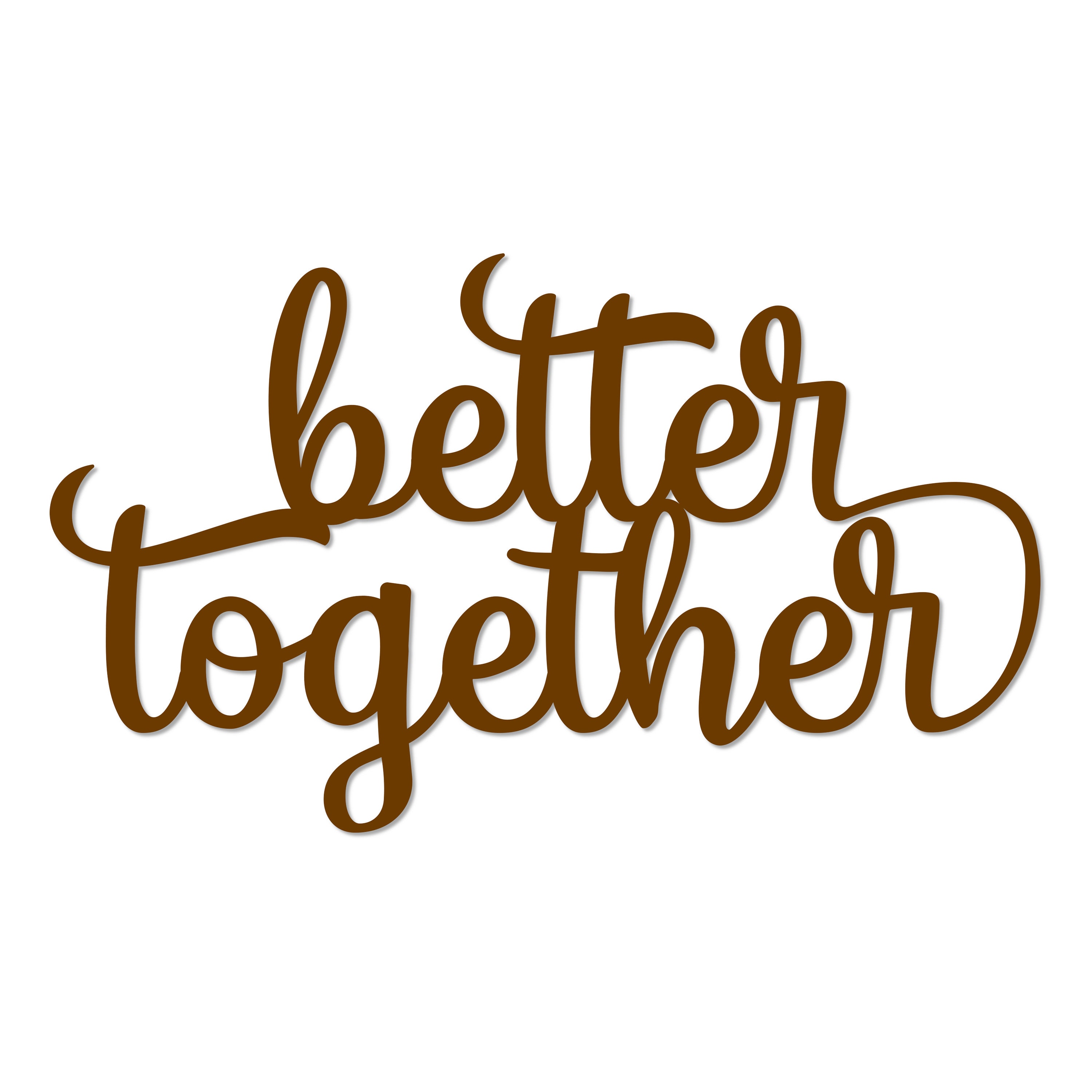 Better Together Cursive Metal Word Sign Word Wall Art - Etsy Canada