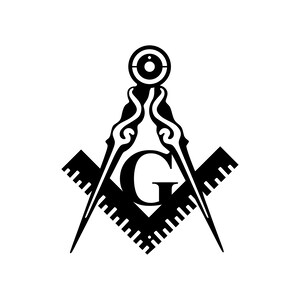 Mason Logo Metal Wall Sign Masonic Lodge Decor Geometry Freemason ...