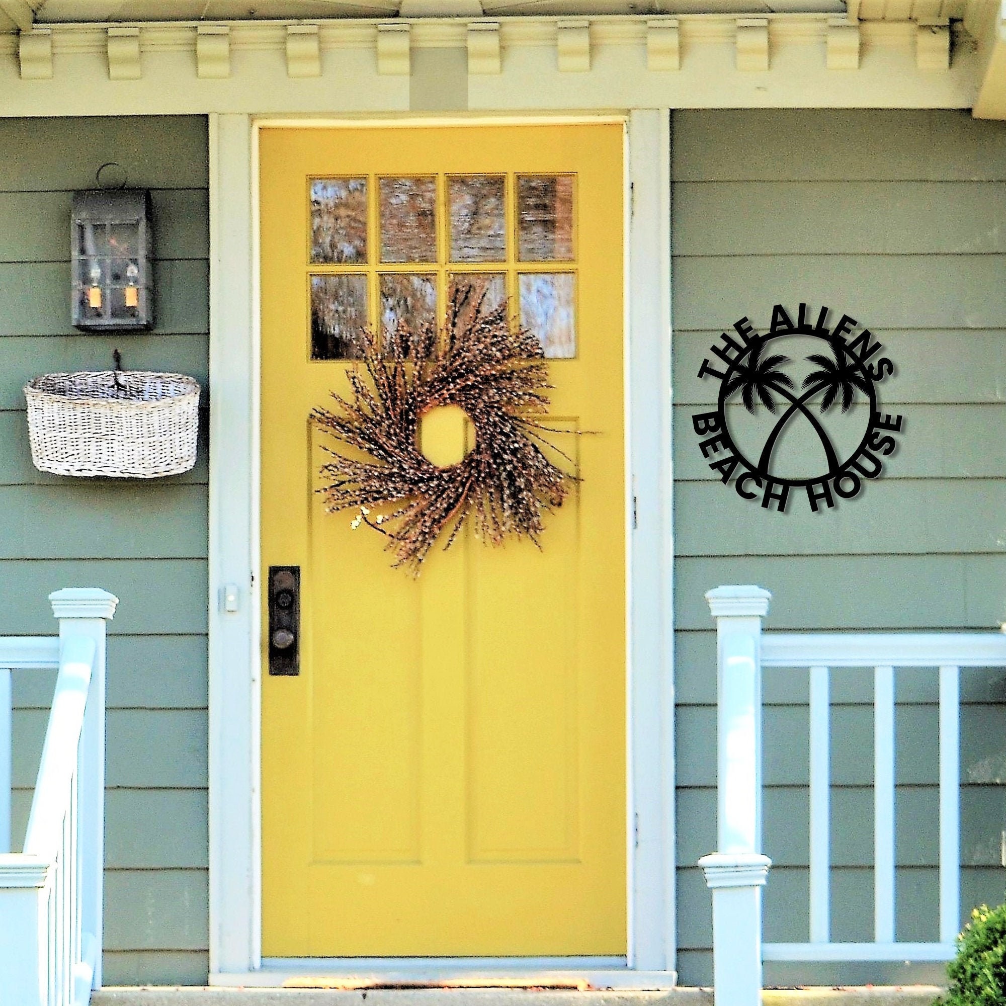 Beach House Personalized Metal Sign Customized With Name and | Etsy