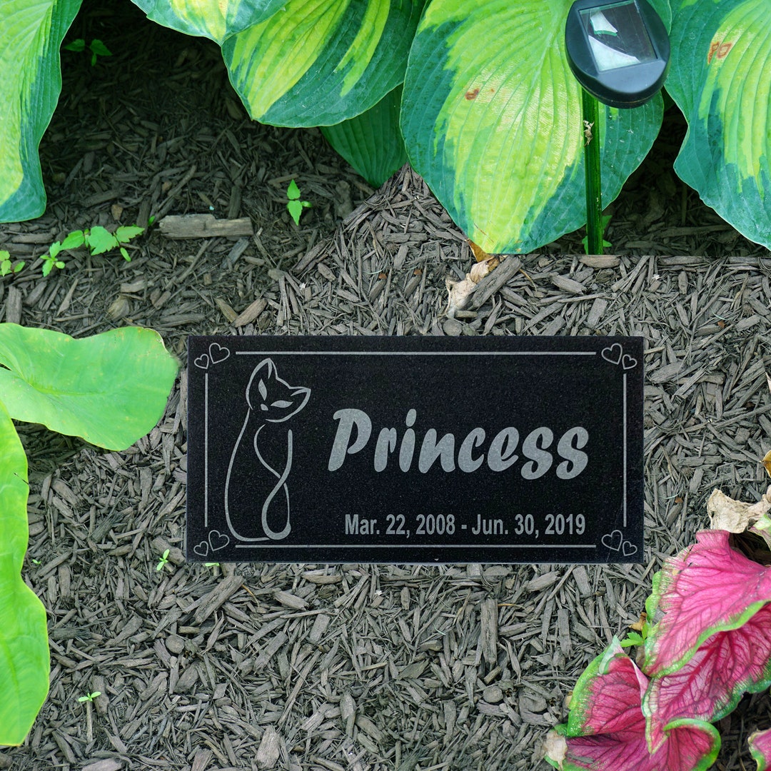Memorial for Cat Personalized Headstone Garden Plaque Engraved With ...