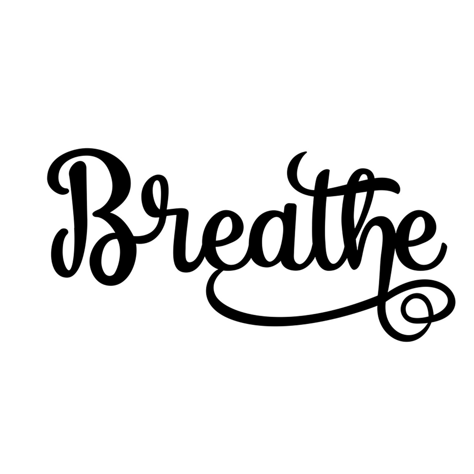 Breathe Script Metal Word Sign Rustic Metal Sign Cursive | Etsy