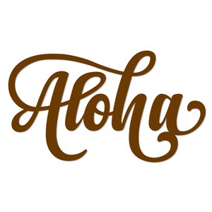 Aloha Cursive Metal Word Sign Welcome Word Wall Art Metal - Etsy