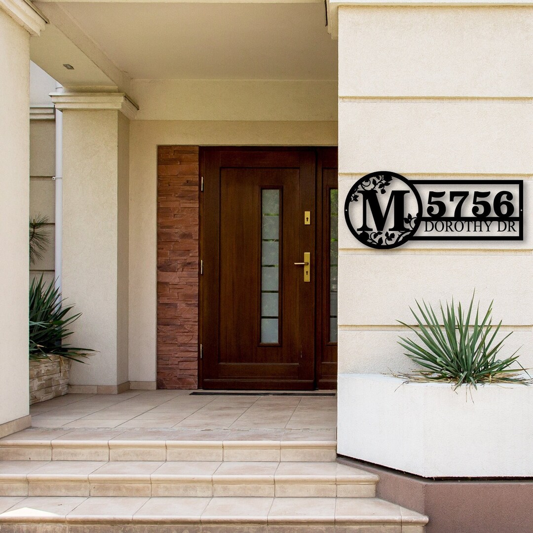Custom Metal Address Sign Street Name Number Inspiring Metal - Etsy